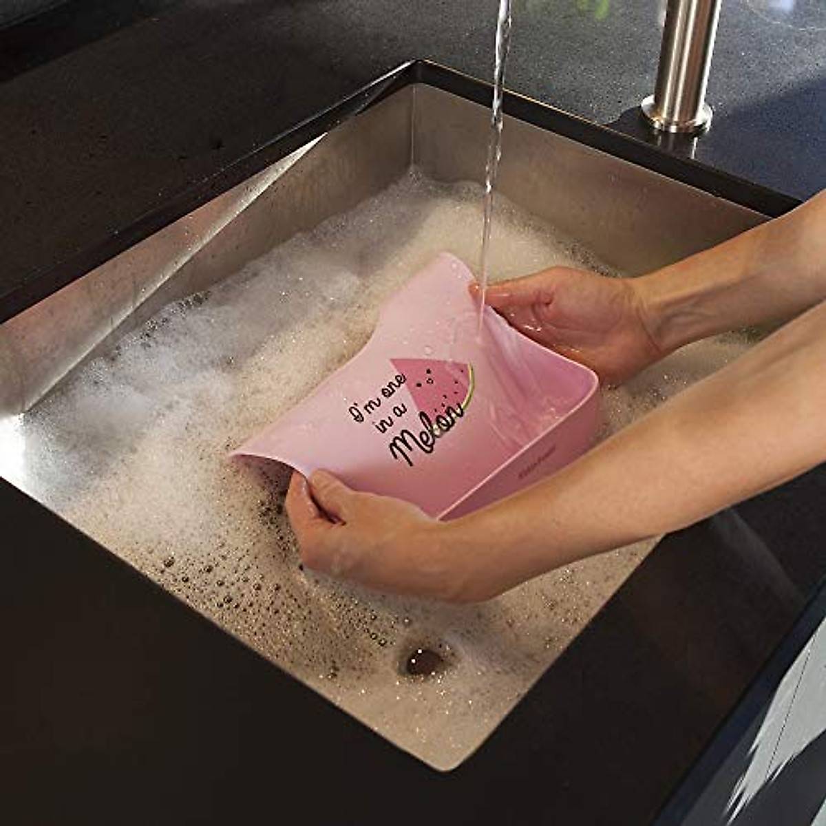 Kiddo Feedo Silicone Baby Bibs, Soft, Adjustable, Waterproof and Non Messy, Designed in Sweden, Pink