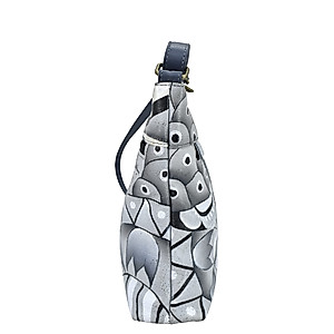 Anna by Anuschka Medium Crossbody, Patchwork Pewter