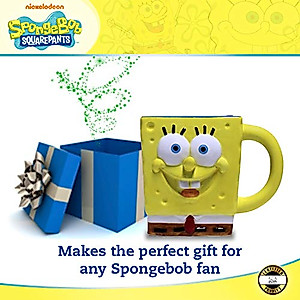Silver Buffalo SpongeBob SquarePants 3D Sculpted Ceramic Mug, 20 Ounces