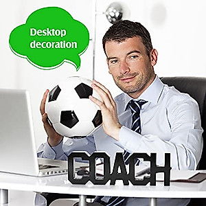 Chinco 3 Pieces Coach Gifts,Coach Wood Sign Desk Shelf Decorations Sports Wood Decor with Gift Box and White Marker Pen for Men Women Basketball Volleyball Baseball Football Hockey Coach(Fresh Style)
