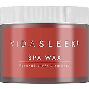 VidaSleek Hair Removal Wax Kit - Extra Strength Hair Removal Wax For Men and Women - Thick to Coarse Hair - 10 Oz