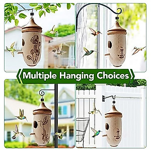 Hummingbird House, 3PCS Wooden Hummingbird Houses for Outside , Hummingbird Houses Wooden Hummingbird House Hummingbird Houses for Outside Hanging, Hummingbird Nest