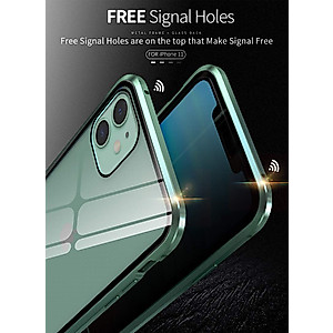 Guppy for iPhone 11 Magnetic Case, Case with Built in Privacy Screen Protector Anti Spy Tempered Glass Slim Metal Aluminum Shockproof Cover Hard Drop Proof Protective Wireless Charging Support