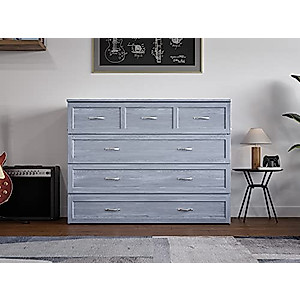 AFI,Northfield Murphy Bed Chest, Full, Driftwood