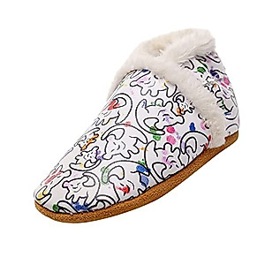 Cotton Soft Boots Walkers Infant First Snow Shoes Baby Plush Warm Girls Baby Shoes Size 7 Toddler Girl Boots (Multicolor, 12-18 Months)