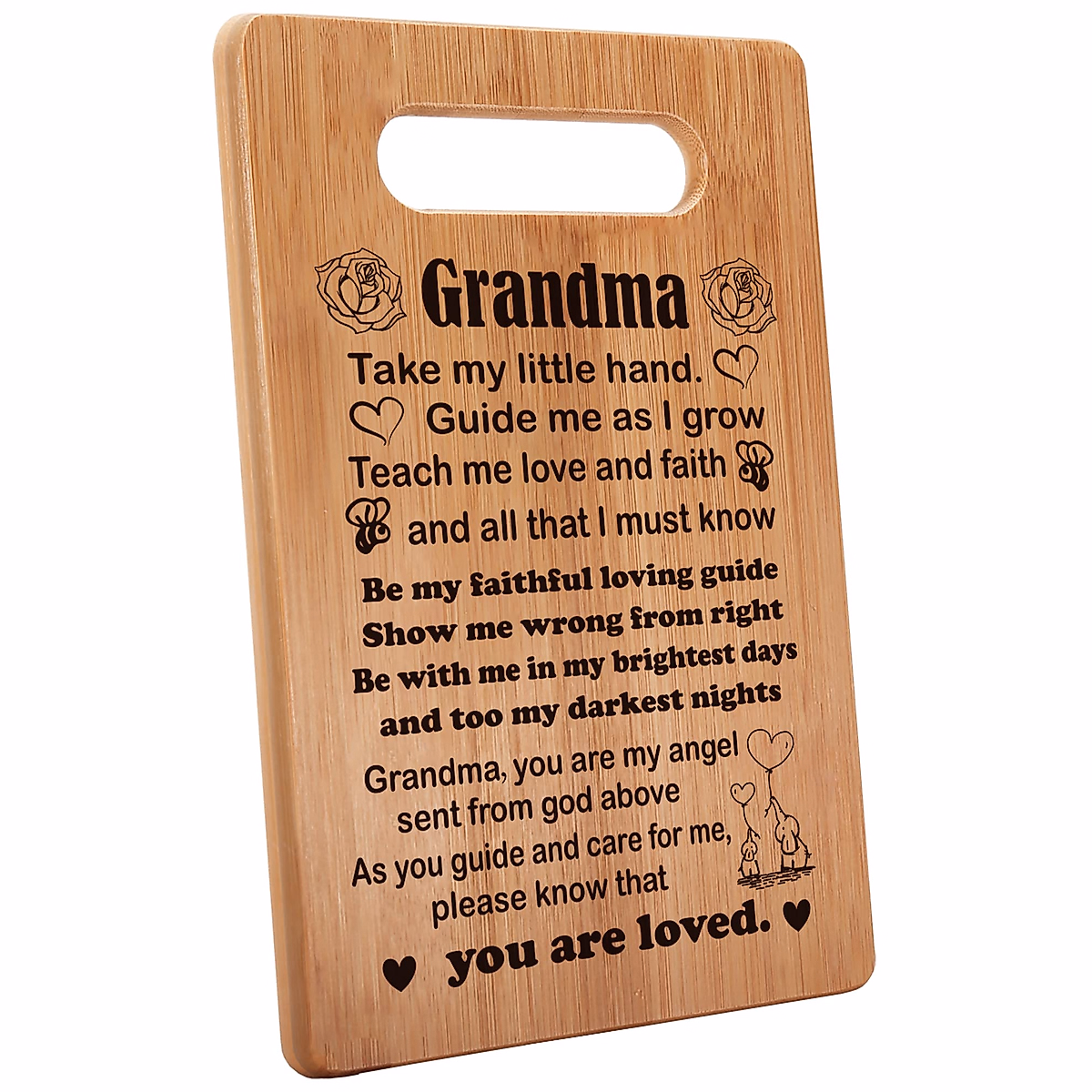 MY-ALVVAYS Grandma Gifts from Grandchildren, NaNa gifts, Gifts for Grandmother, Cutting Board Gift, 7"x11", Double-Sided Use -073