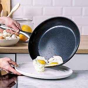 GreenPan Lima Midnight Hard Anodized Healthy Ceramic Nonstick 8" and 10" Frying Pan Skillet Set, PFAS-Free, Induction, Oven Safe, Black