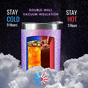 Onebttl Tennis Gifts for Women, Tennis Lovers, Tennis-Themed 20oz Stainless Steel Tumbler, Perfect for Men, Women, Girls, Tennis Players, Coach, Daughter, Coworker - Glitter