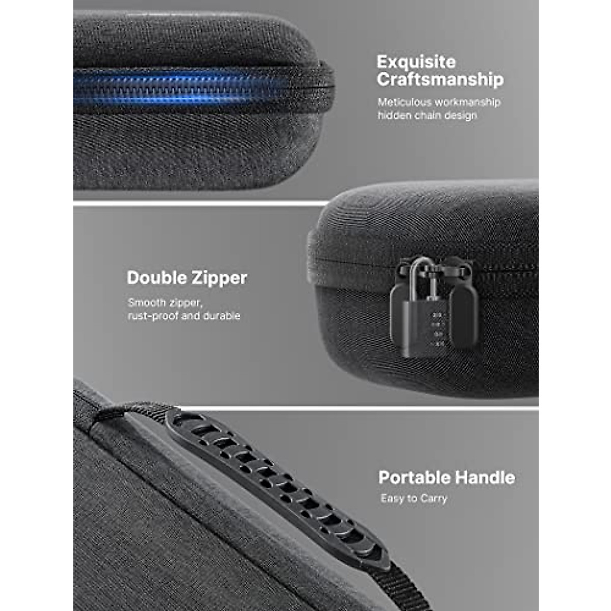 JSAUX Carrying Case Compatible with Steam Deck, Protective Hard Shell Carry Case Built-in Charger & Docking Station Storage(Upgrade), Portable Travel Case for Steam Deck Console & Accessories - BG0106