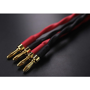 KK Cable K2Y-4B Bi-Wire Speaker Cable (4 Banana plugs - 2 Spade plugs), 1pair set (Total 8 Banana plugs, 4 Spade plugs), K2Y-4B. (1.5M(4.92ft))
