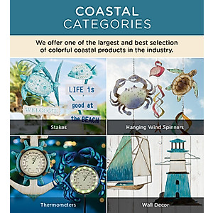 Regal Art & Gift Artistic Wall Décor, Hand-Painted Metal & Glass Sculpture, Weather & Fade Resistant, Indoor & Outdoor Wall Art, Easy to Hang, Spiral Pattern, Sea/Ocean theme, Turtle