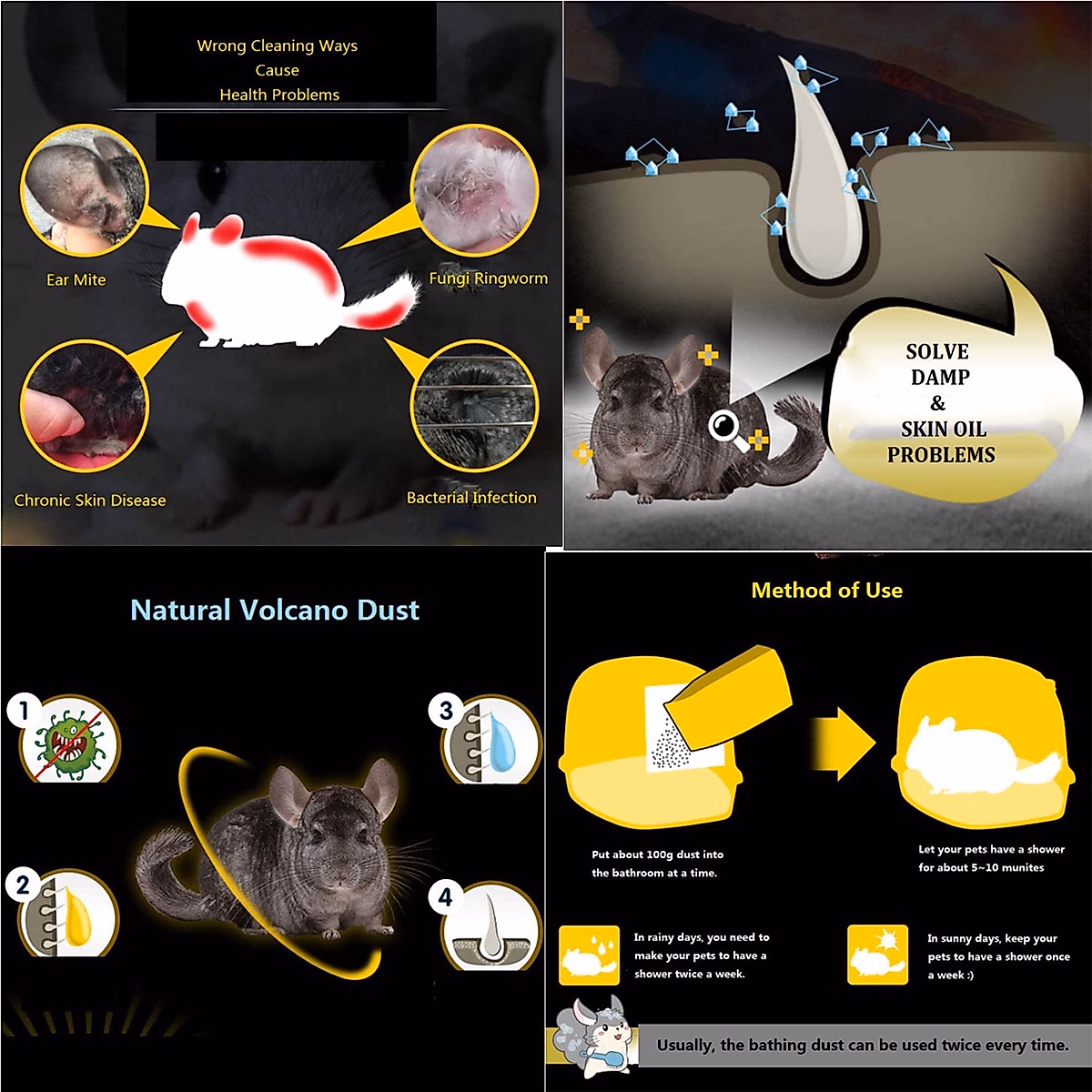 Hamiledyi Hamster Sand Bath Kit, Wooden Bathing Sand Container with Ladder Chinchilla Digging Sand Bathtub Small Animals Sandbox for Dwarf Syrian Mice Mouse Gerbils Hedgehog Lemming