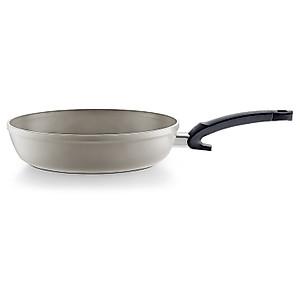Fissler Ceratal Comfort Ceramic 10.2 Inch Non-Stick Frying Pan, Warm Grey, Made without PFAS
