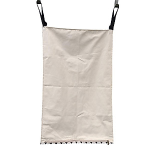 Amlrt Adjustable Space Saving Door Hanging Laundry Hamper Bag with Stainless Steel Hooks