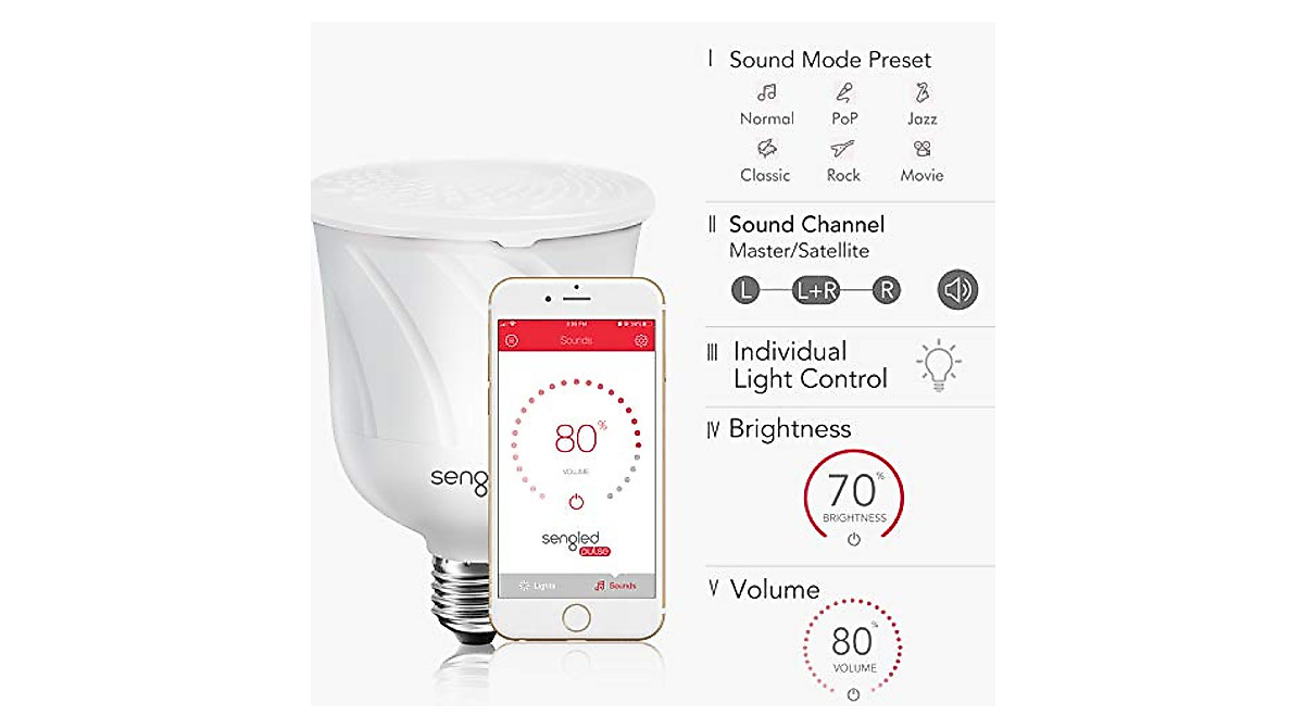 Sengled Pulse Smart LED Bulb with Built-In JBL Speaker | Dimmable ...