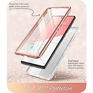 i-Blason Cosmo Protective Case for 6.7-Inch Google Pixel 6 Pro (2021), Marble Pink