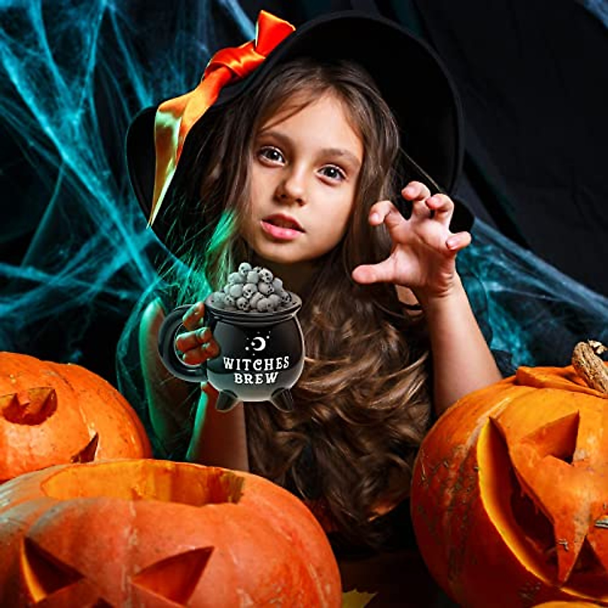 Tessco Witches Brew Witch Cauldron Coffee Mug Black Ceramic Coffee Cups Black 12 oz Mug Ceramic Witchy Gifts Witch Decor Halloween Mug Drinkware Black Cup Novelty Coffee Mugs Tabletop (2 Pcs)