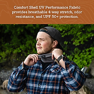 Turtle Fur Original Totally Tubular Neck Gaiter, UPF 50+, Multifunctional Headwear, 10+ Ways to Wear, Black