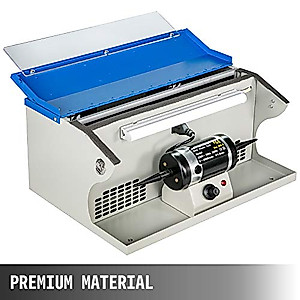 VEVOR Polishing Buffing Machine 200W Jewelry Buffing Machine 110V Jewelry Polishing Tool Dust Collector with Light Table Top Jewelry Buffer Polisher