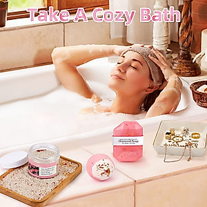 WQOE Birthday Gifts for Women, Mothers Day Gifts, Birthday Gift Basket for Women Gifts for Mom Her Sister Wife, Thank You Gifts Box for Women, Wine Glasses & Relaxing Spa Gift Set