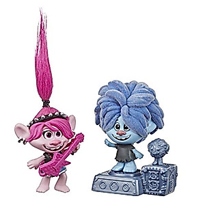 Trolls DreamWorks World Tour Rock City Bobble with 2 Figures, 1 with Bobble Action Plus Base, Toy Inspired by The Movie World Tour