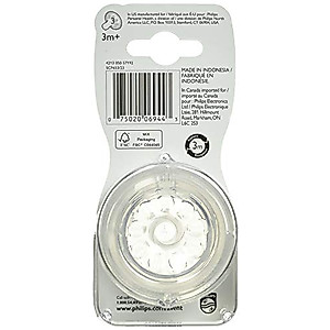 Philips AVENT Natural Baby Bottle Medium Flow Nipple 3M+, One Size, 2 Count