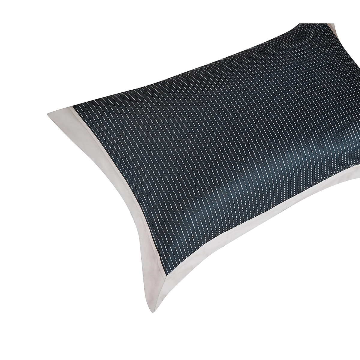 CASA BOLAJ DESIGNED TO DREAM Casabolaj Duvet Cover Set 3PCS Cotton Yarn Dyed Jacquard Navy Stripe (Queen, Duvet Cover Set)