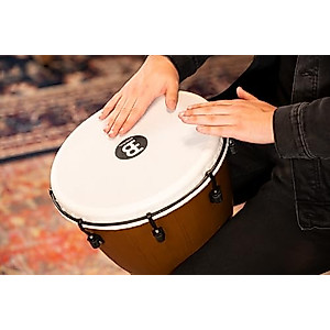 Meinl Percussion Djembe Hand Drum Circle Instrument with Synthetic Shell and Head, Alpine Series — NOT Made in China — Easy Tuning, 2-Year Warranty (ADJ12-BW)
