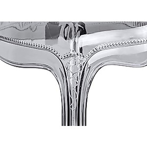 2xhome - Set of Two (2) - Belle Style Ghost Side Chairs Dining Room Chair - Smoke Accent Seat - Lounge No Arm Arms Armless Less Chairs Seats Higher Fine Modern Designer Artistic