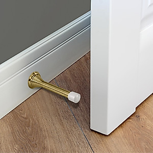Design House 181693 Spring Door Stop, 10-Pack, Polished Brass