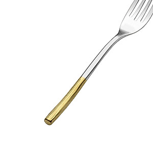 Mikasa Duval Gold Lines 18.0 Forged Stainless Steel 16 Piece Cutlery Set, Service For 4