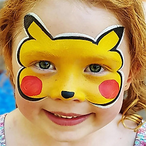 Mysense Yellow Face Body Paint Stick, Yellow Eye Black Stick, Cream Eye Paint for Baseball Softball Football Lacrosse, Non-toxic Facepaint for Halloween Costume Lion Tiger Minions Cosplay Makeup