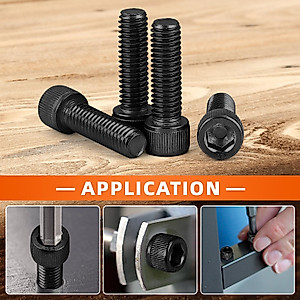 M8-1.25 x 20mm (10mm to 120mm Available) Socket Head Cap Screws, Allen Socket Drive, 12.9 Alloy Steel, Full Thread, Black Oxide, 20 PCS
