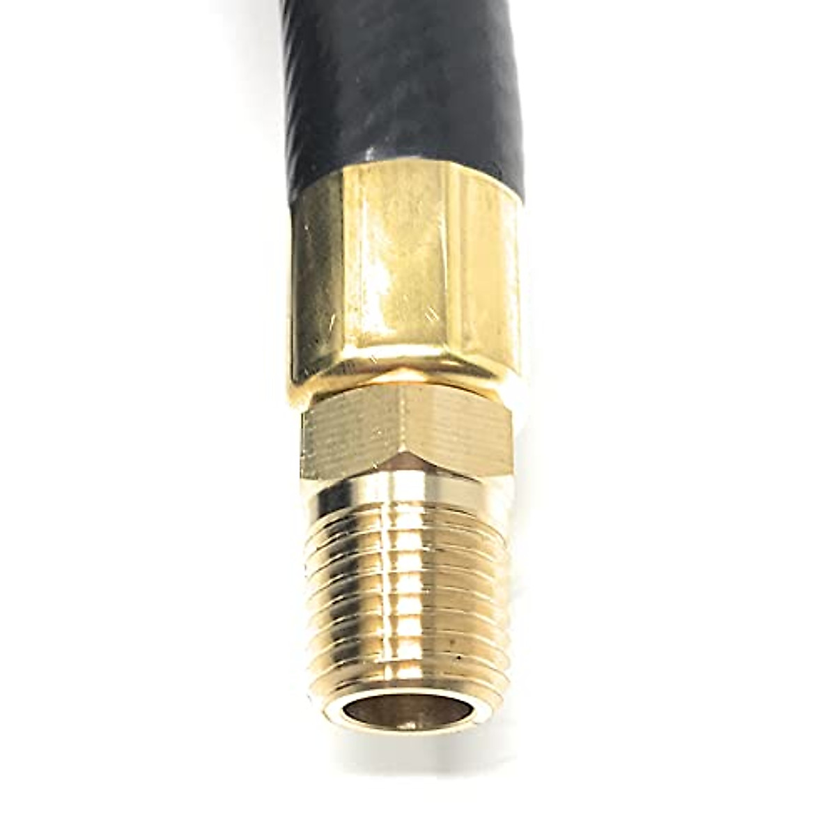 8' LP Propane Gas Hose Pressure Washer Hose Air Hose Assembly 1/4 Male NPT x 1/4 Male NPT [948-838] High or Low Pressure for LP Gas Tanks RV BBQ Grills Heaters Air Compressor