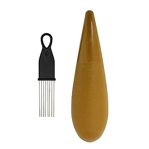 MILISTEN 1 Set Guiro Latin Percussion ABS Guiro Percussion with Scraper Guiro Lp Musical Instrument for Music Lovers Accompaniment Training (Coffee)