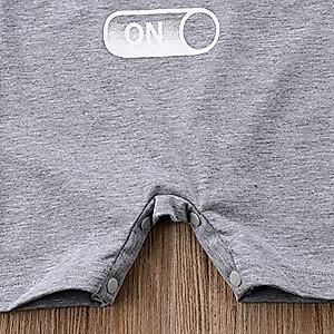 Aalizzwell 6-12 9 Months Baby Boy Romper Infant Sleeveless Short Romper One Piece Active Summer Clothes Gray