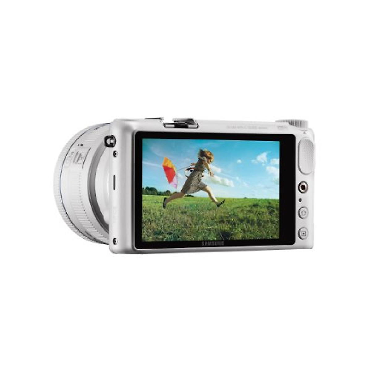Samsung NX2000 20.3MP CMOS Smart WiFi Mirrorless Digital Camera with 20-50mm Lens and 3.7" Touch Screen LCD (White) (Discontinued by Manufacturer)