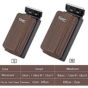 hygger Aquarium Strong Magnetic Cleaner Algae Magnet Cleaning Tool with Scraper Floating Brush for Fish Glass Tank M