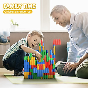 ZOZOPLAY Building Blocks, Toddler Building Toys, STEM Toys, Toy Building Sets, Learning Toys, Building Toys for Kids Ages 4-8,58pcs Toddler Blocks with Storage Box, Gifts for Boys Girls Kids