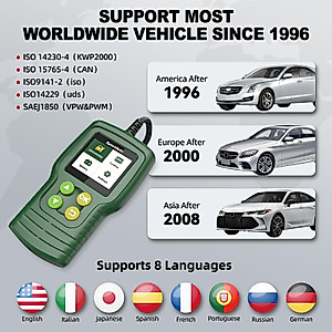 XpertAuto C302 OBD2 Scanner Code Reader for Car Check Engine, Automotive CAN Diagnostic Tool, Read and Erase Fault Codes, Check Emission Status, Universal for All OBD II Protocol Cars After 1996