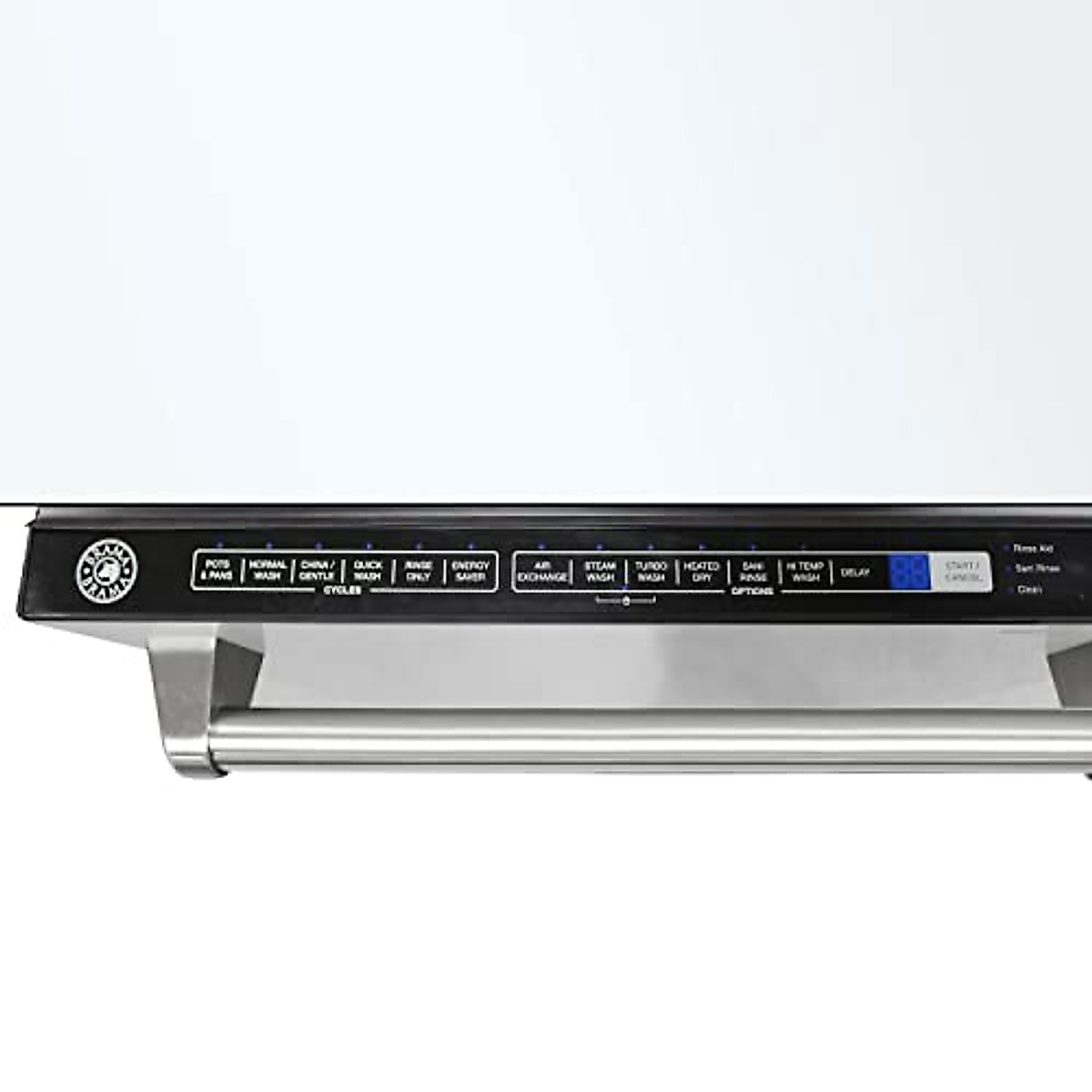 Vinotemp BR-DWSH01-S Dishwasher 24-Inch Built in with 6 Wash Options and 6 Automatic Cycles, Stainless Steel Construction, Electronic Control LED Display, Low Noise Rating, 44 dB, Metallic