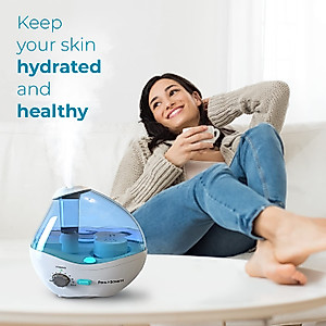 Ultrasonic Viral Support Humidifier for Bedrooms, Whisper-Quiet Operation with Nightlight and Auto-Shut Off, Adjustable Mist, 16 hours Operating Time & Filter Included