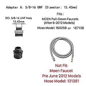 Weirun Replacement Sprayer Pull Out Tap Spray Nozzle Head for Kitchen Sink Pull-Down Faucet, Brushed Nickel