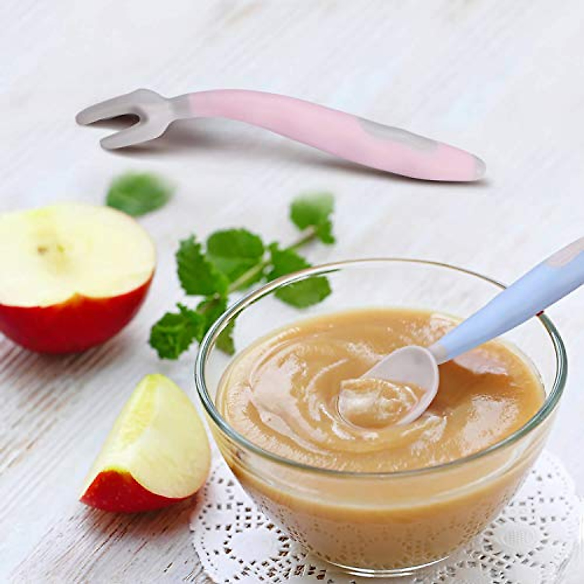 Toddler Kids Forks and Spoons Utensils - Baby Raise Feeding Utensils Set Easy Grip Bendable, Children Feeding Training Tableware Designed for First SelfFeeding Learning with Travel Case (Yellow)