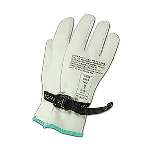 MAGID PowerMaster 12501PS Leather Linesmen Protector Gloves, 1 Pair, 9.5” Length, Size 10/XL