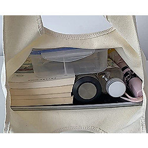 Women's Tote Purse Large Handbag Canvas Shoulder Bag Portable Shopping Purse (Wine red)