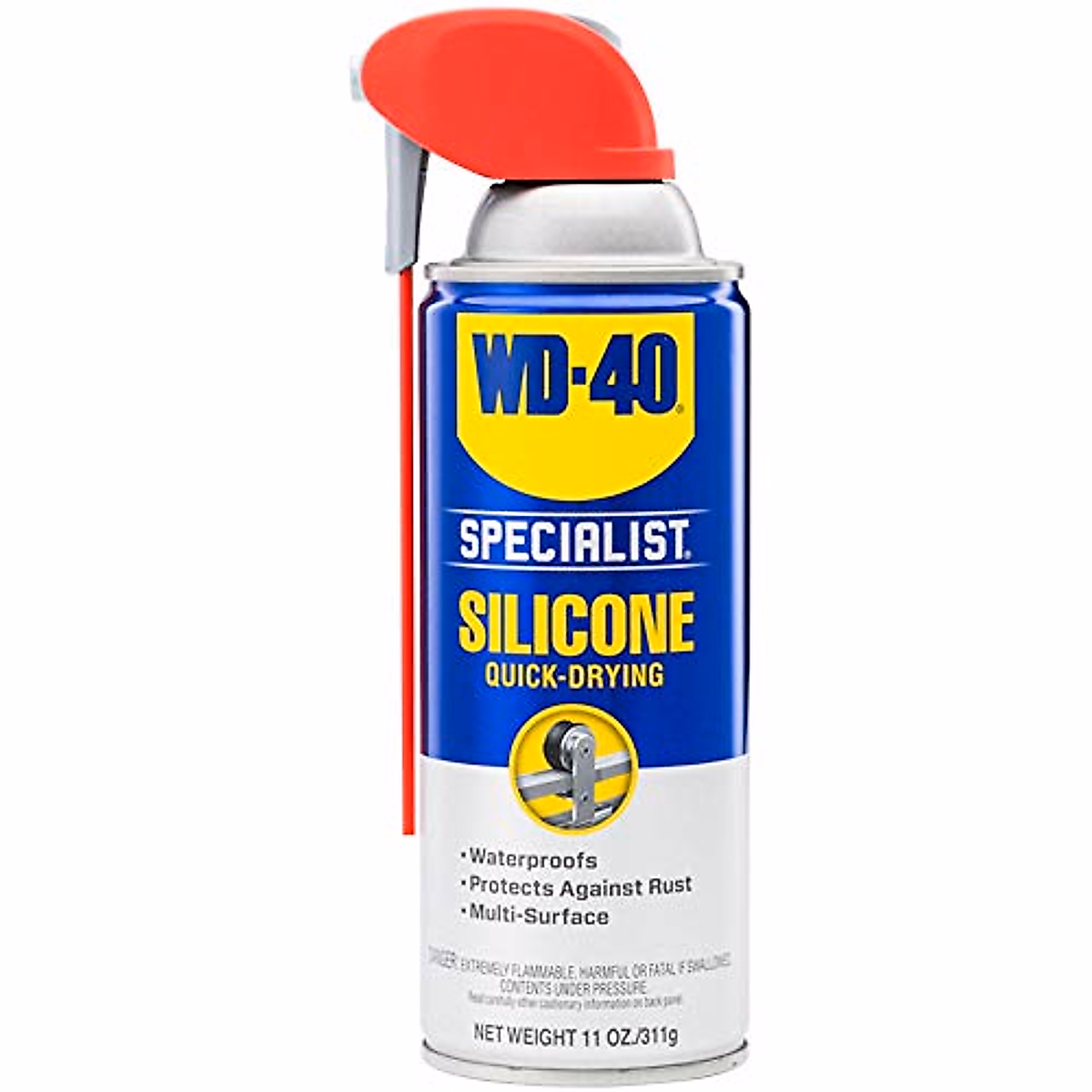 WD-40 Specialist Silicone Lubricant with SMART STRAW SPRAYS 2 WAYS, 11 OZ