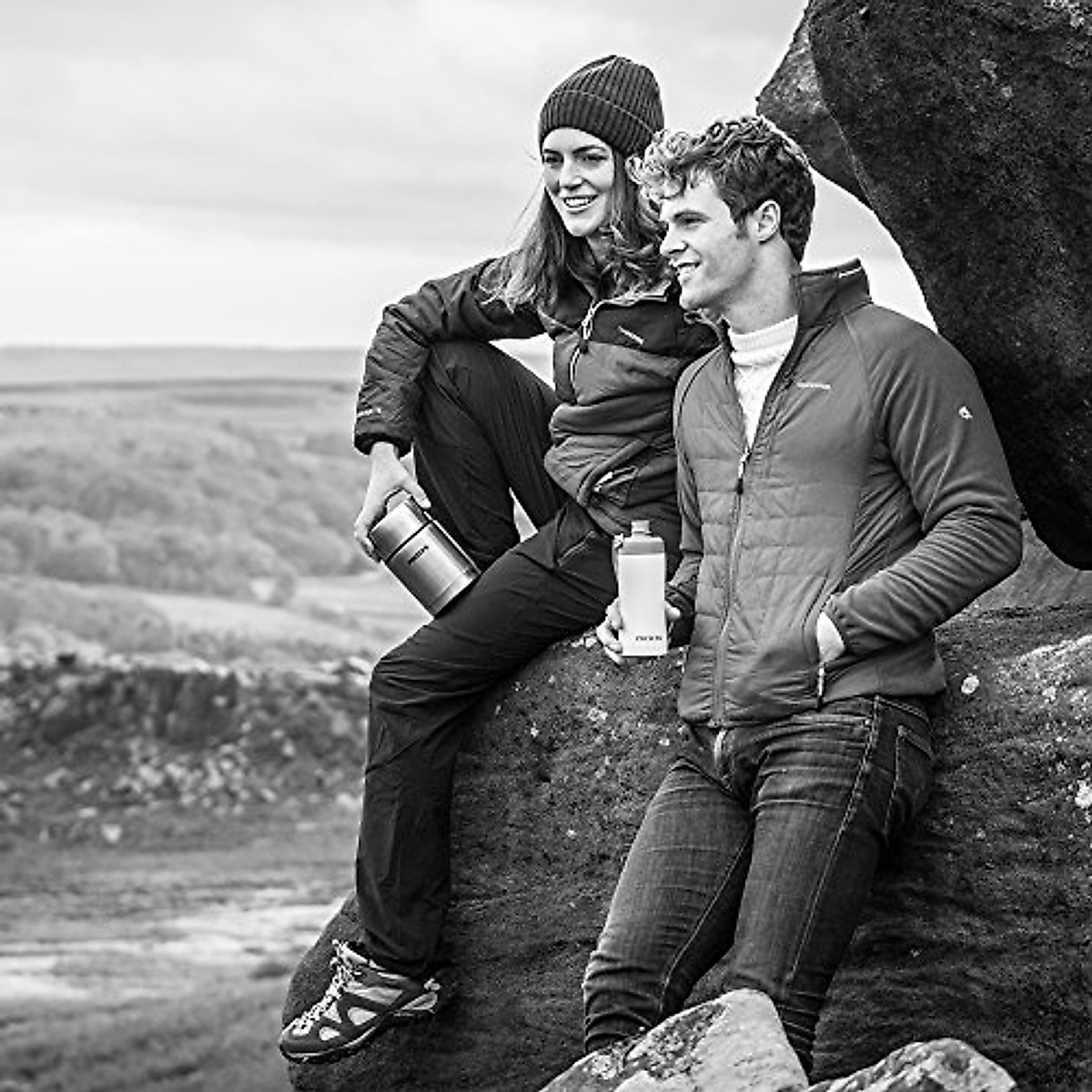 Pioneer Flasks Large Vacuum Flask, 1.8L, Gebürsteter Stahl