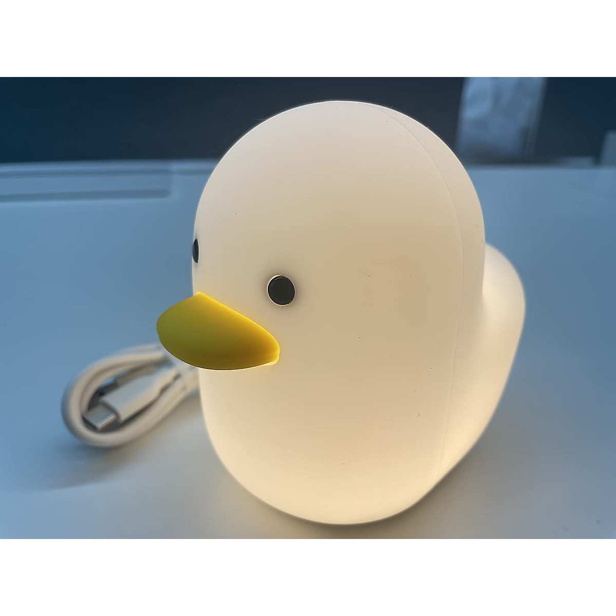 Resoxy LED Duck Lamp Night Light,Cute Animal Silicone Nursery Night Light USB Rechargeable Table Lamp Bedside Lamp with Touch Sensor for Kids Room Breastfeeding