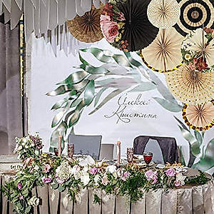 zilue Party Hanging Paper Fans Decoration Set for Wedding Birthday Party Mother's Day Round Events Accessories Set of 8
